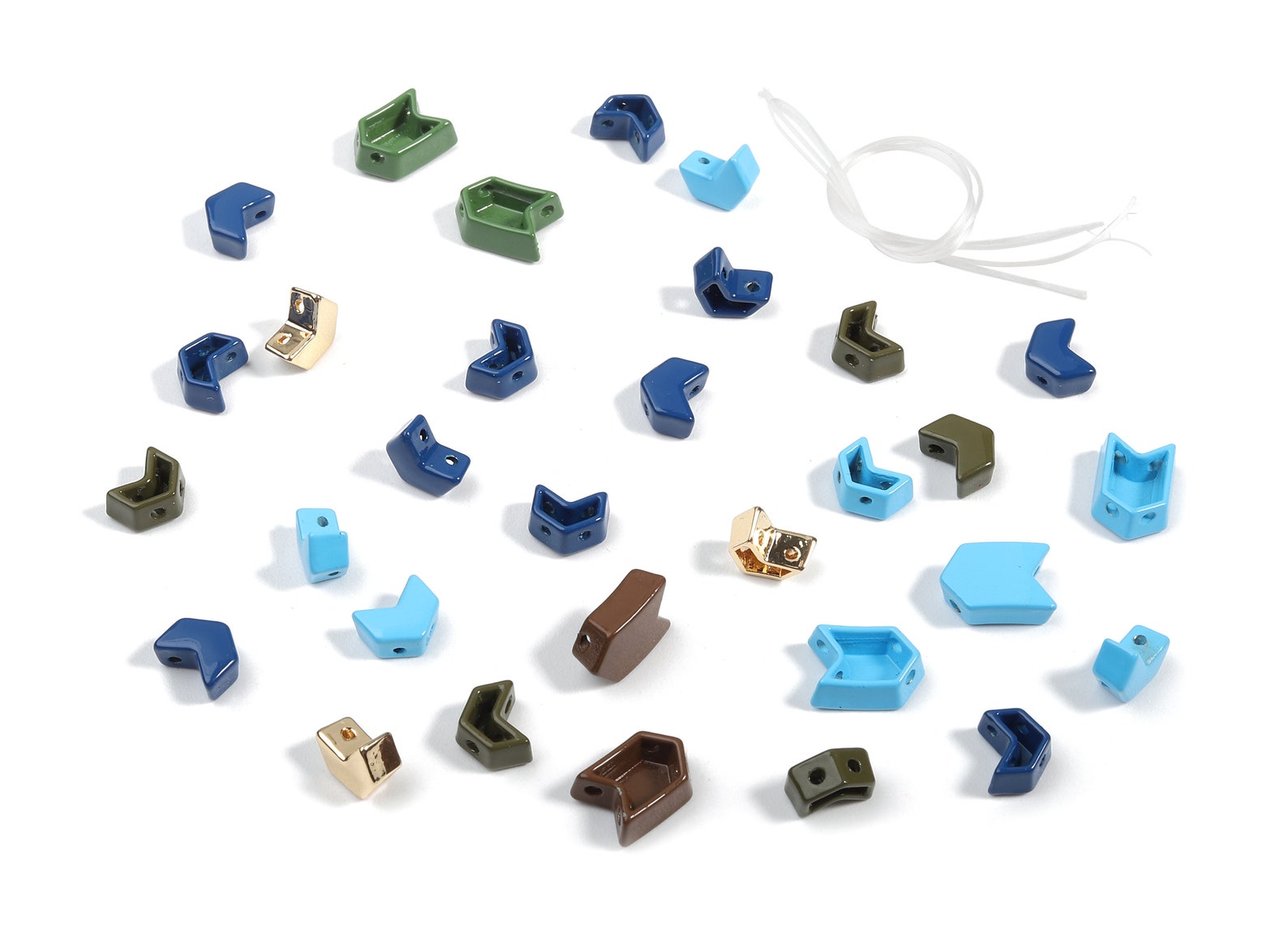 Tila Tile Bracelet Beads Set Enamel Arrow 2 Hole Beads for | Etsy