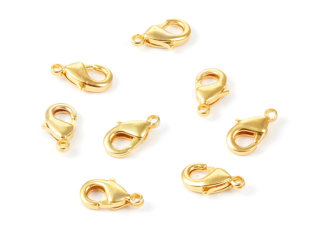 Brass Parrot Clasp - 90 Gold Tone Plated Brass Lobster Claw Clasps ...