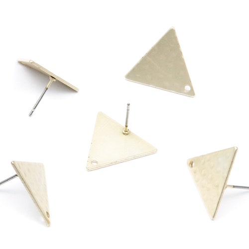 Iron Earring Stud Gold Tone Plated Oval Shaped Earring - Etsy