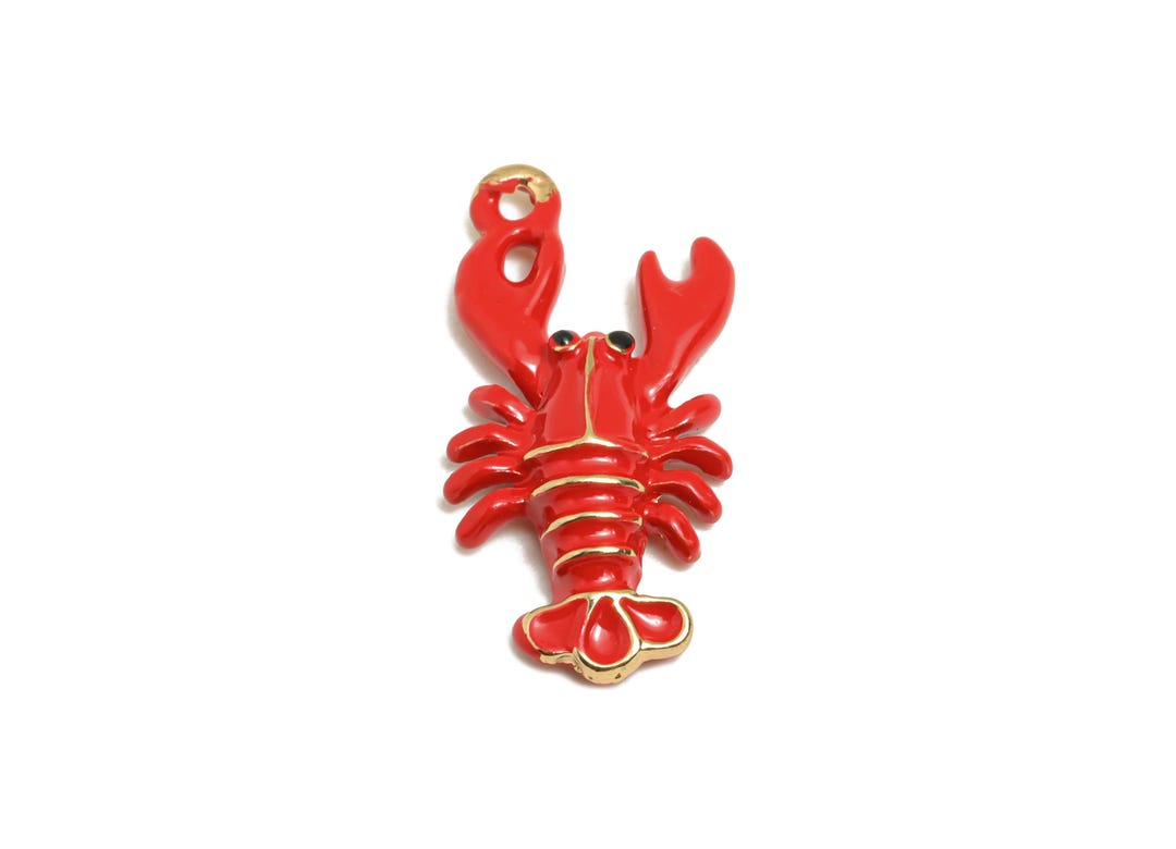 Alloy Lobster Charm - Enamel Marine Life Bracelet Charm - Funny Lobster ...