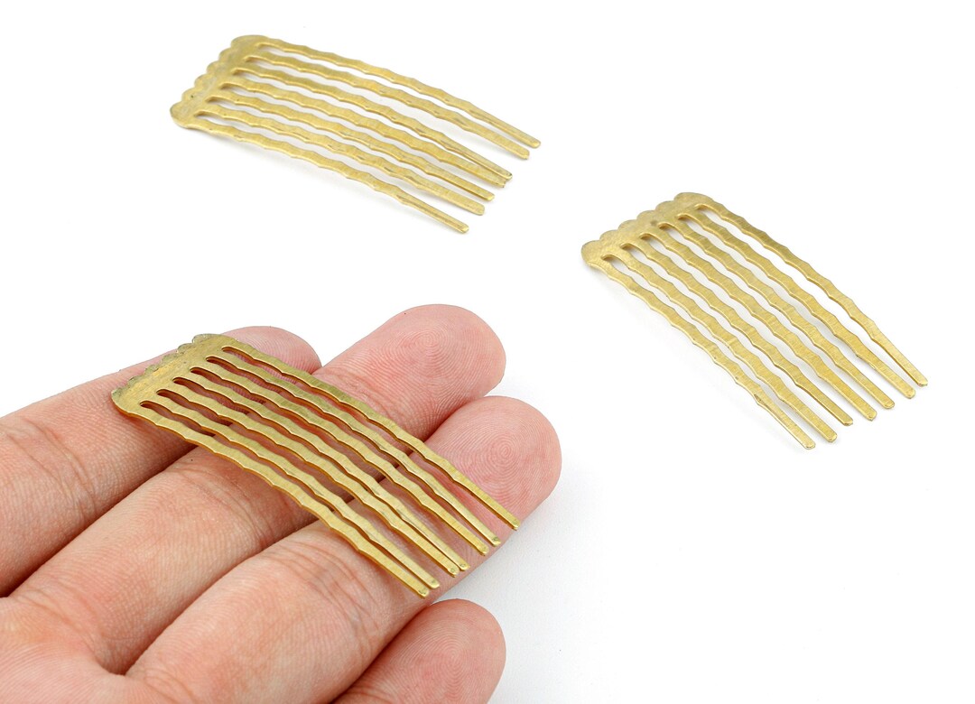 Brass Wavy Hair Comb Base – DIY Hair Accessory (50.13x21.96mm) PP2364 ...
