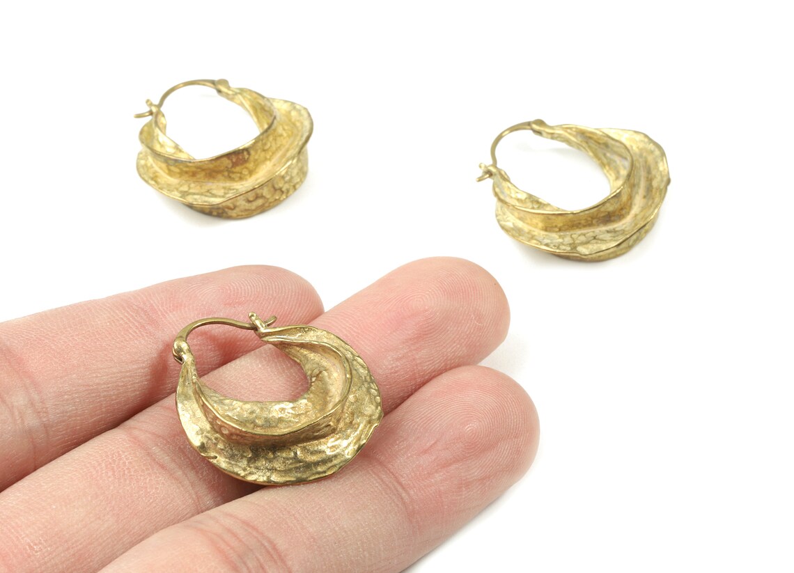 Brass Leaf Earring Clasp Raw Brass Leaf Earring Ear Wire - Etsy