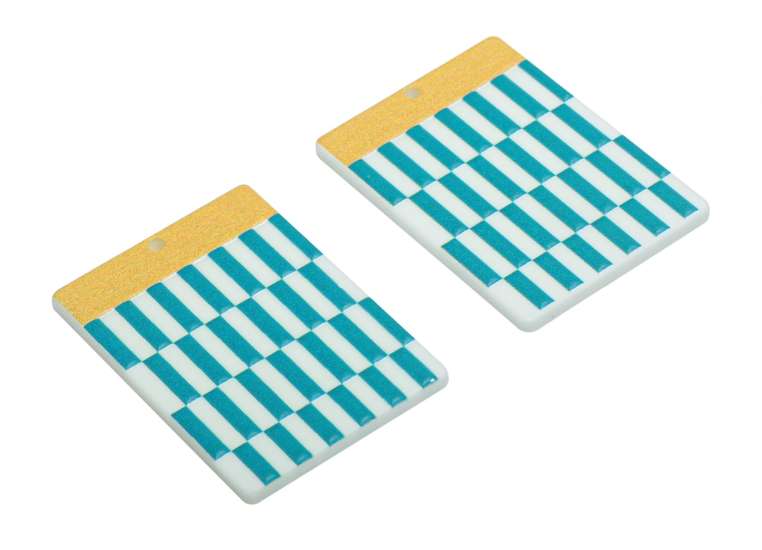 Acrylic Rectangle Lattice Earring Charms - Acrylic Lattice Rectangle ...