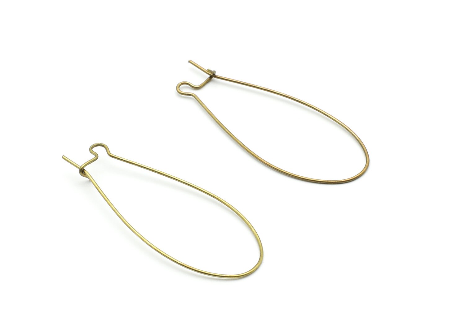 Kidney Earring Wire Brass Ear Wire Kidney Shaped Ear Wire - Etsy