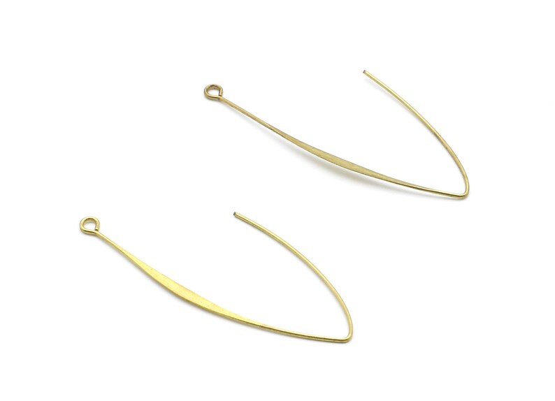 Brass Hammered Earring Wire Raw Brass Ear Wire Earring - Etsy