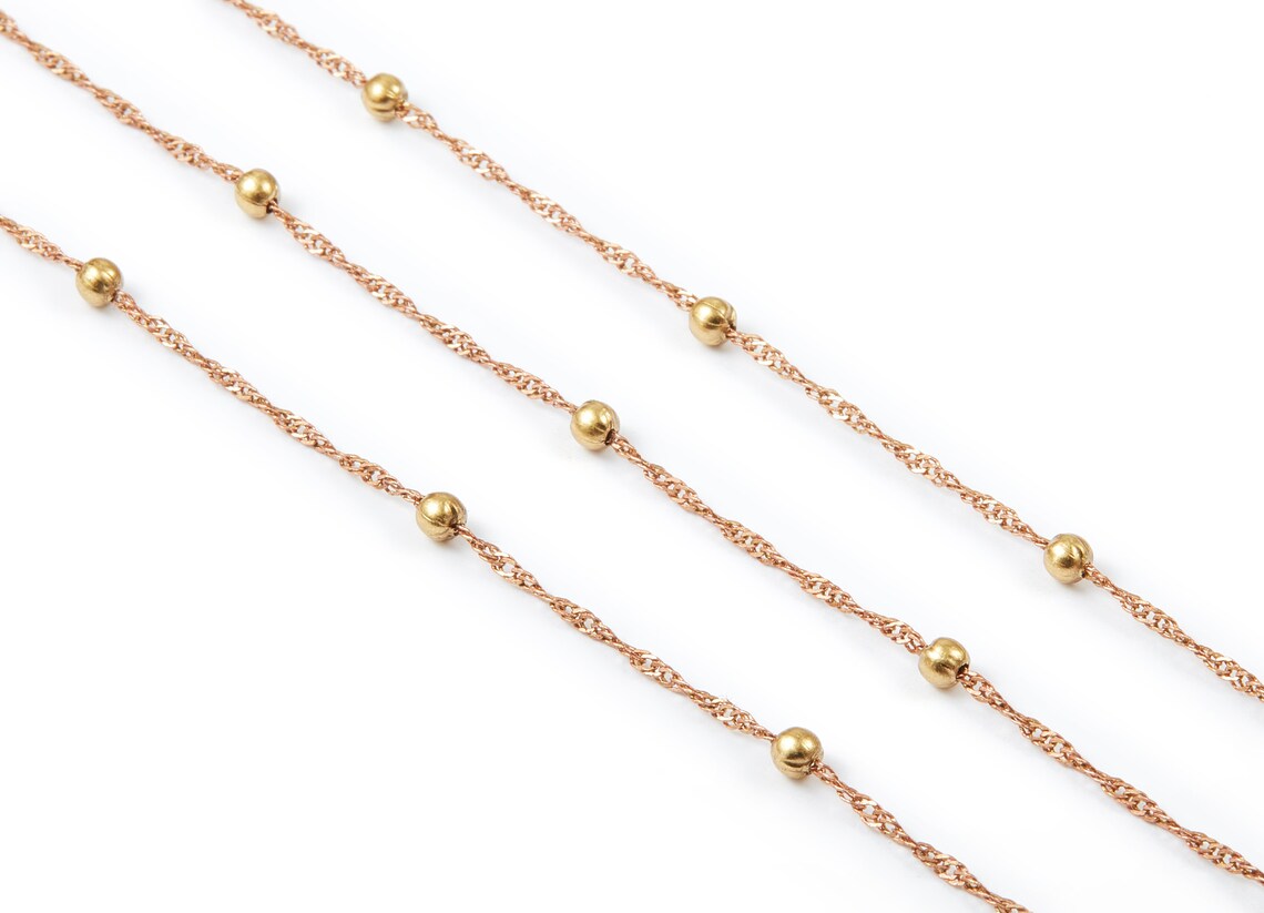 Ball Satellite Water Wave Chain Twisted Curb Iron Chain - Etsy