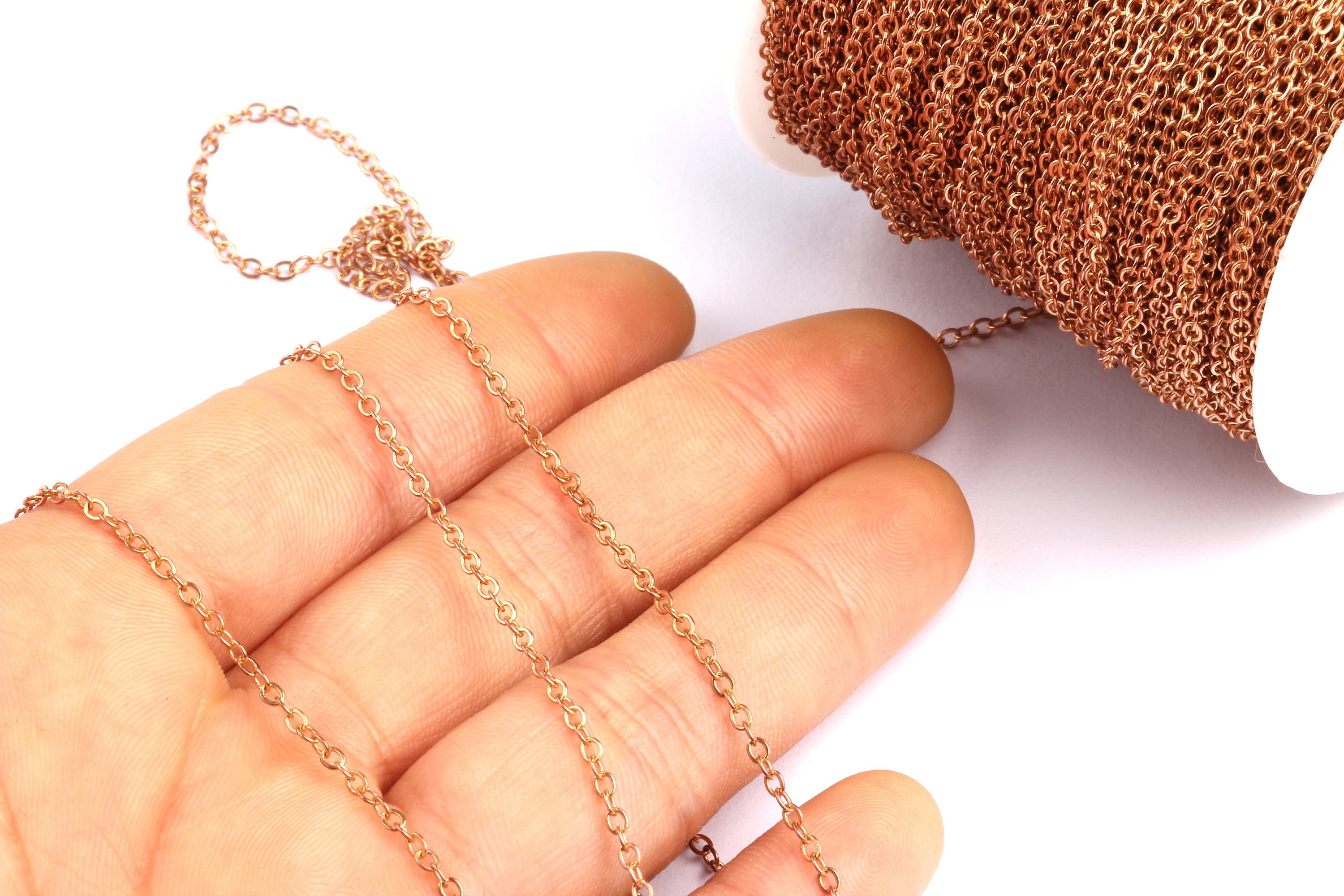 Flat Soldered Cable Chain Iron Chain Soldered Link Chain | Etsy