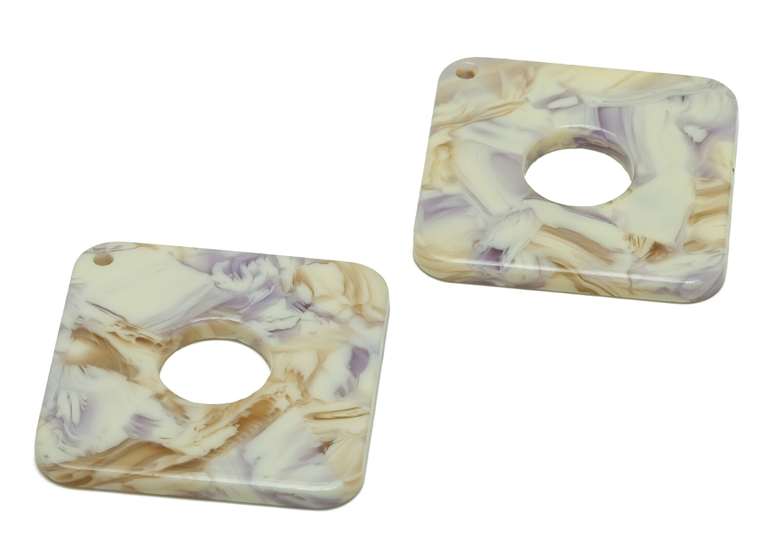 Acetate Square Charms - Square Earring and Pendant - Earring Finding ...