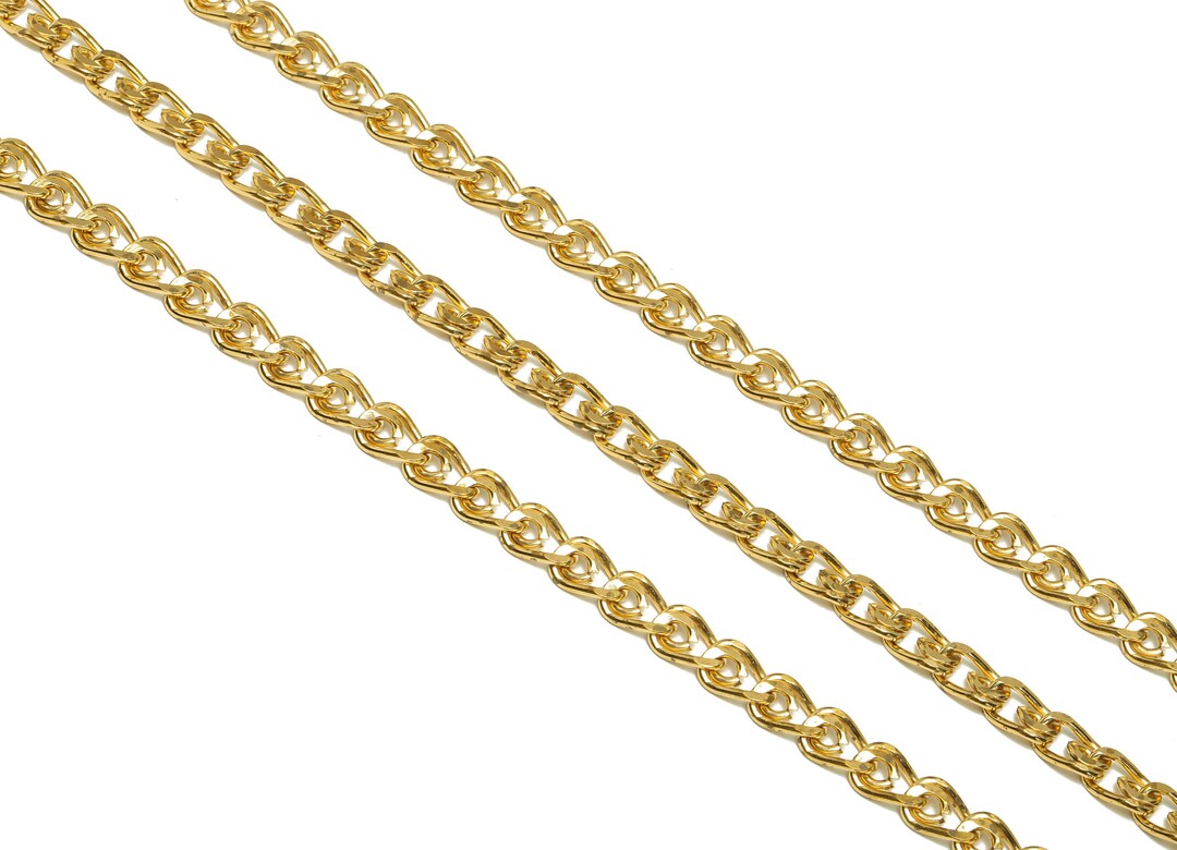 Handmade Bead Chain Brass Open Link Chain Beaded Hoop Chain - Etsy