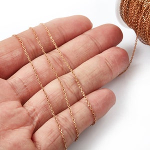 Faceted Soldered Flat Cable Chain Raw Brass Chain Solder Tiny Chain 0. ...