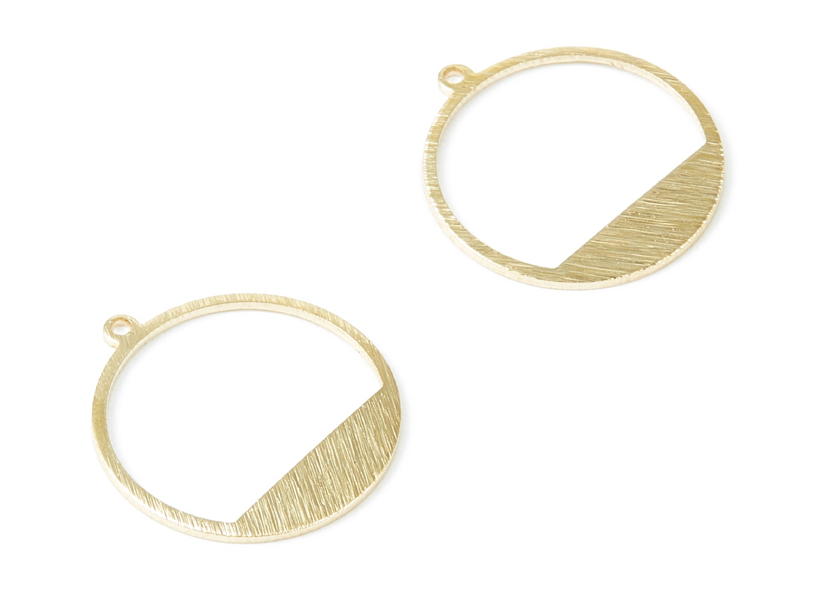 Brass Circle Charms - Textured Circle Shape Raw Brass Pendant - Earring ...