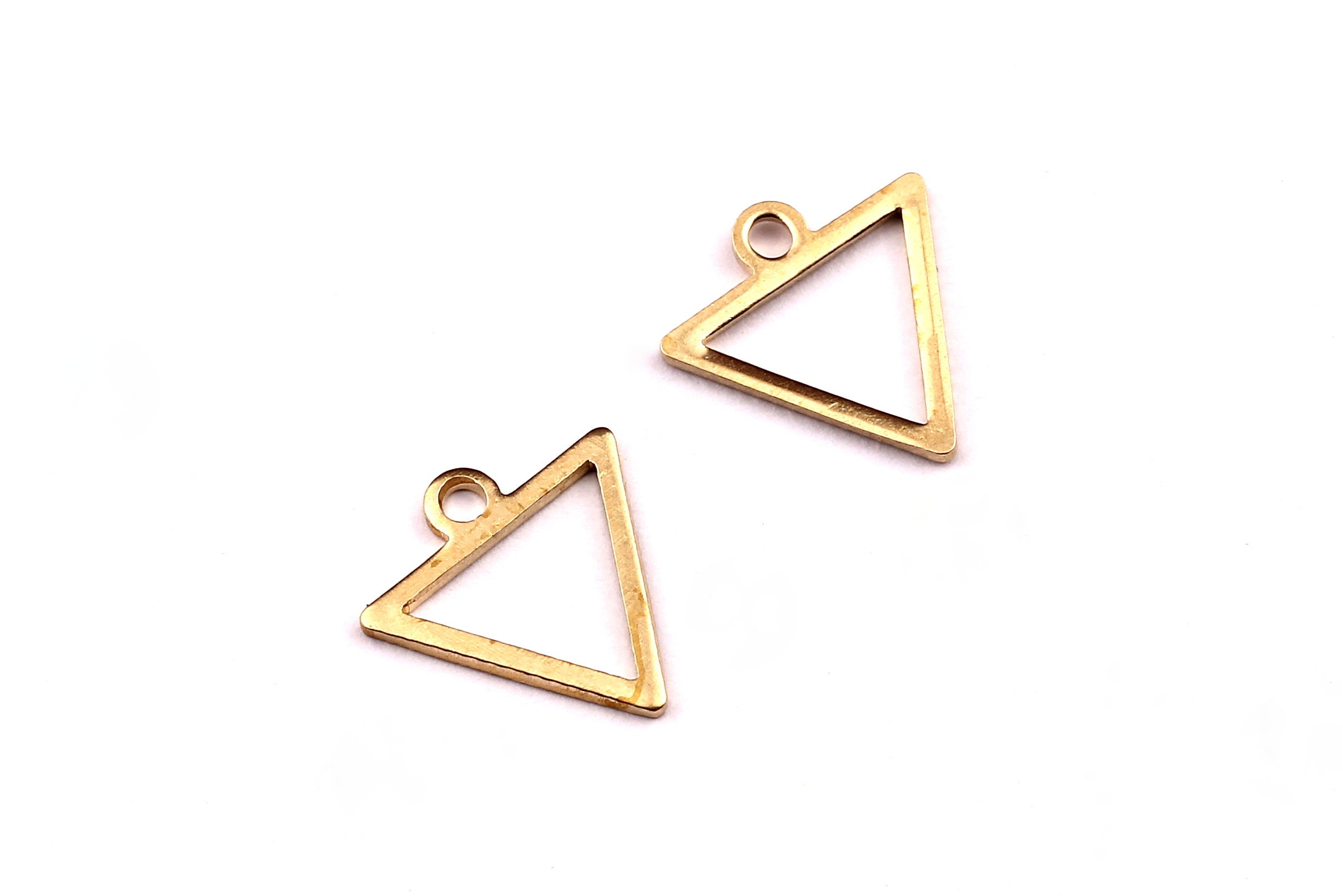 Brass Triangle Shaped Brass Triangle Connector Brass - Etsy