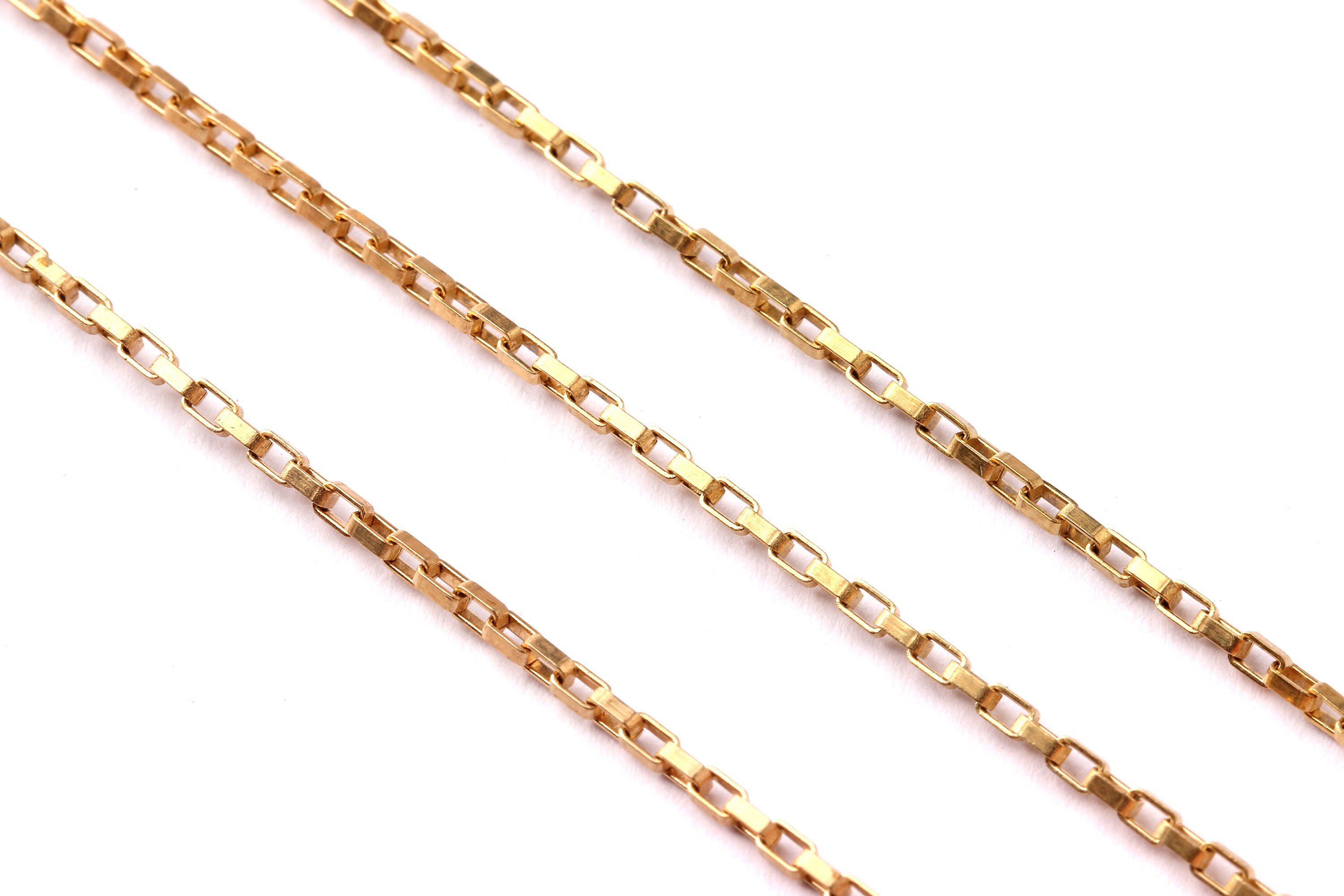 Rectangle Box Chain Link Chain Raw Brass Chain Open Link | Etsy