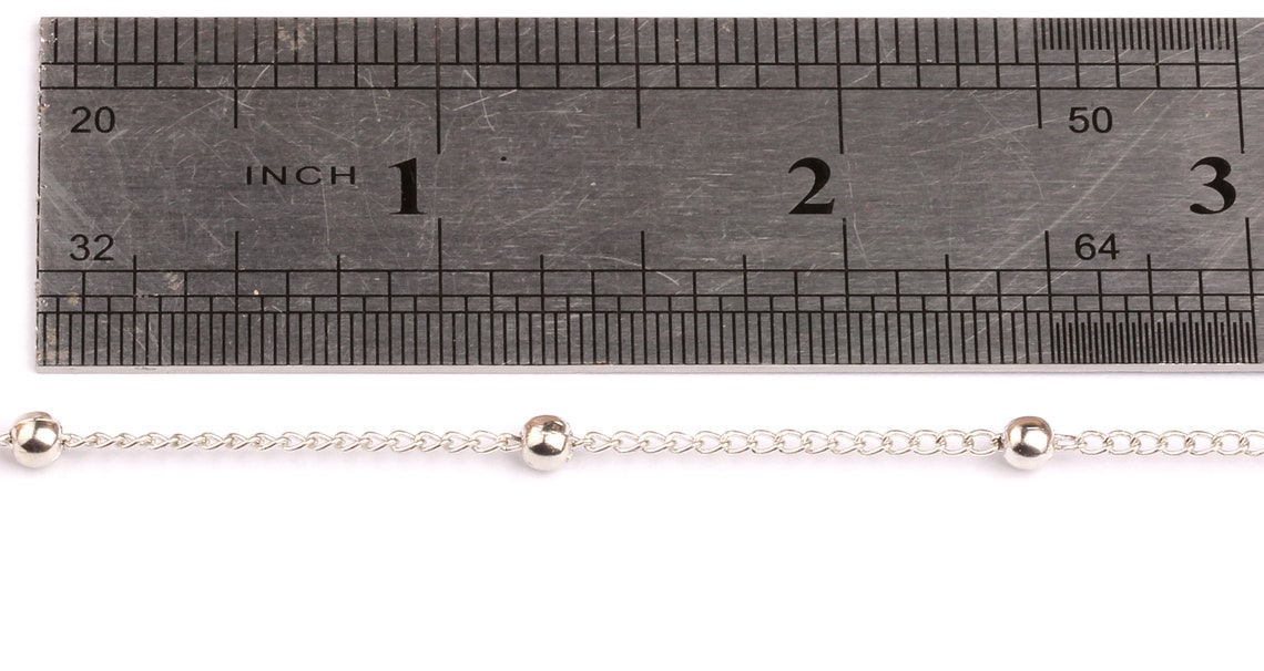 Ball Satellite Curb Chain Iron Chain Silver Plated - Etsy