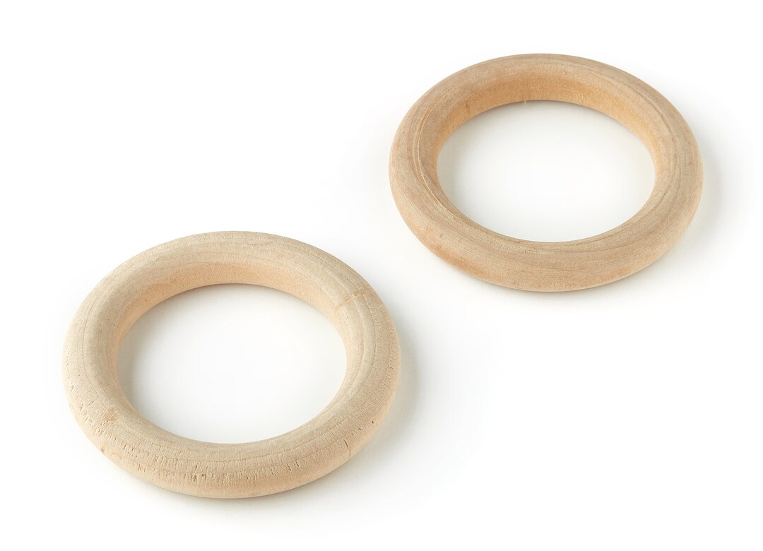 Round Unfinished Natural Wood - Ring Circle Wood Ring - Natural Wood ...