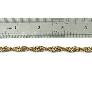 5.5 Brass Big Fox Braid Chain - Raw Brass Fox Tail Chain - for Necklace ...