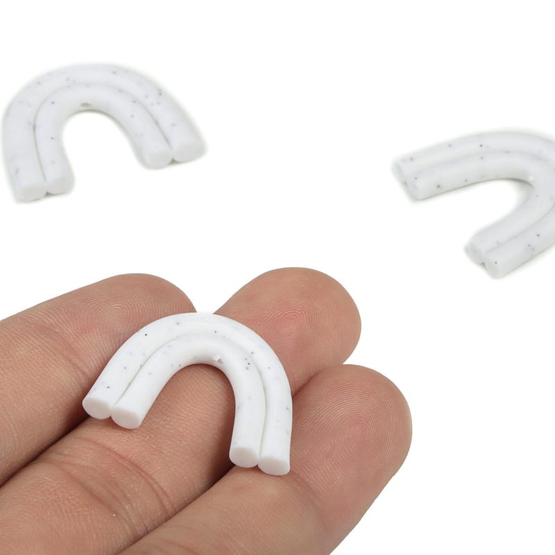 Polymerclay Hoop Earrings - Etsy