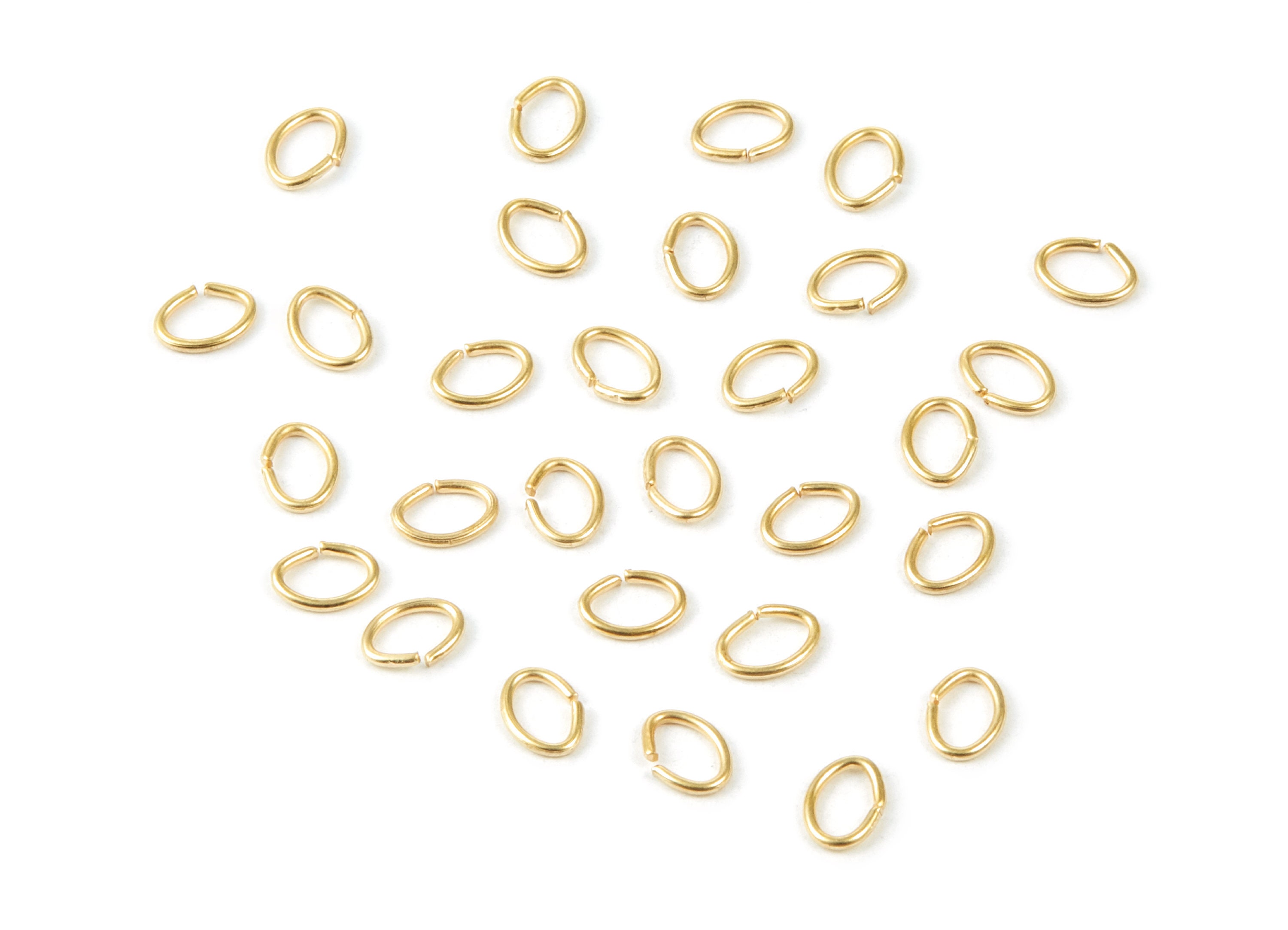 Brass Open Jump Rings 6x5x0.8mm Raw Brass Open Jump Rings | Etsy