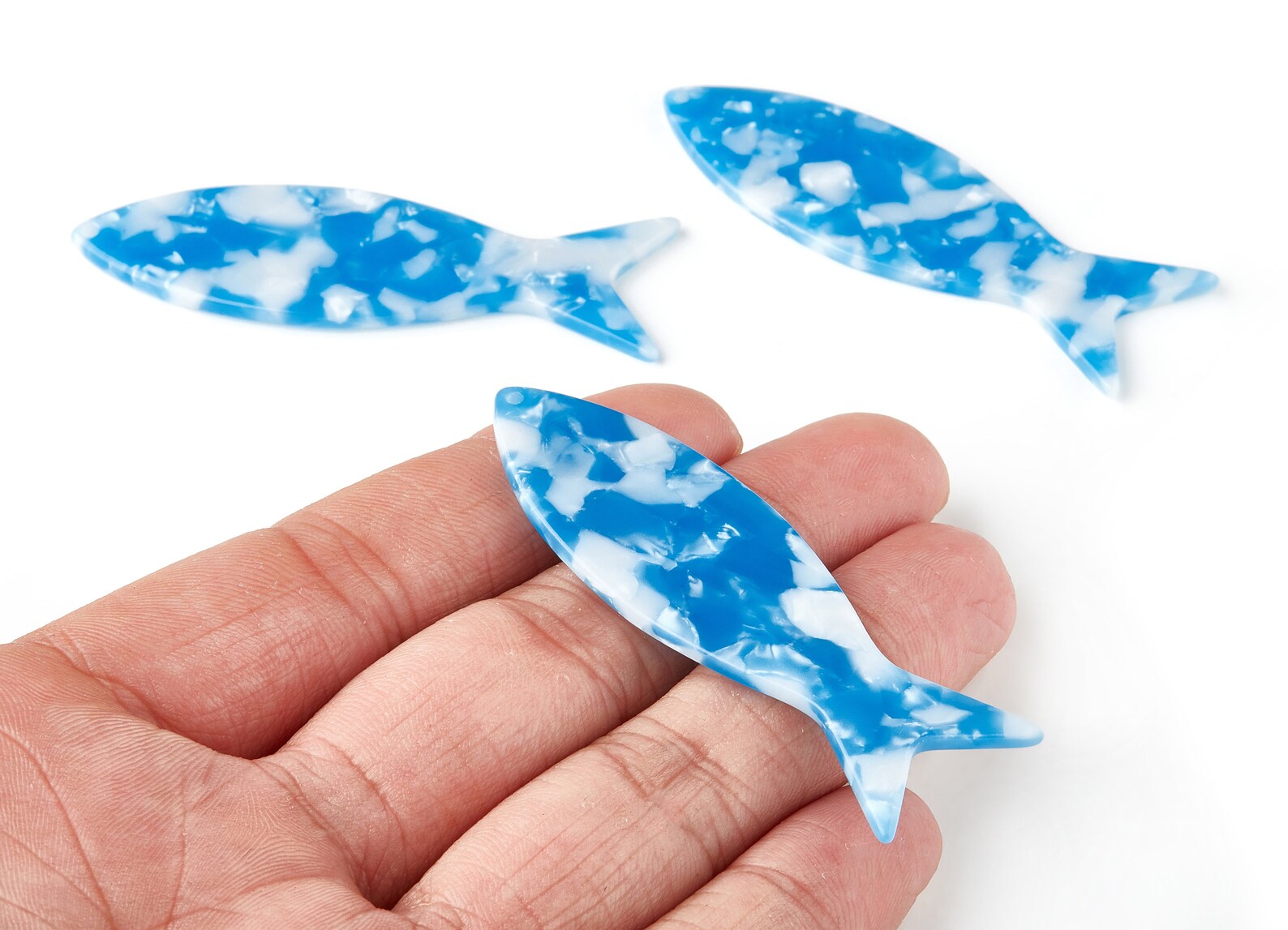 Acetate Fish Earring Charms Fish Shaped Pendant Earring | Etsy