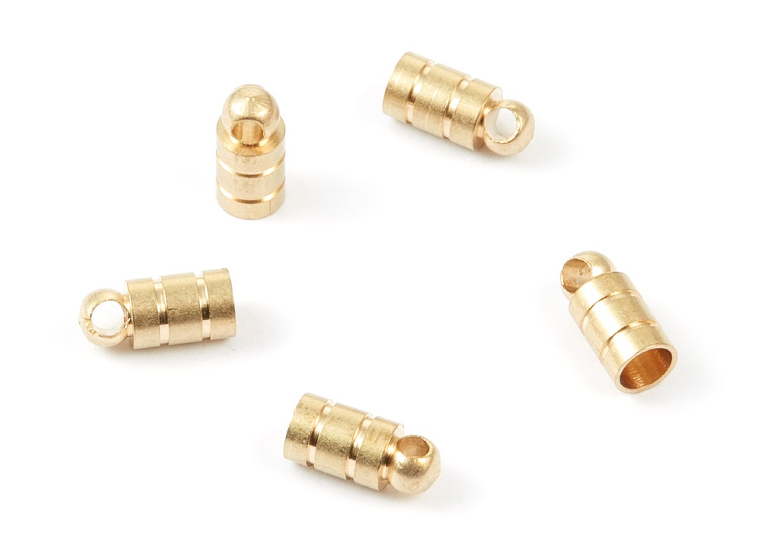 Brass Tassel End Caps - Raw Brass Barrel End - 5*11 - Cord End Caps ...