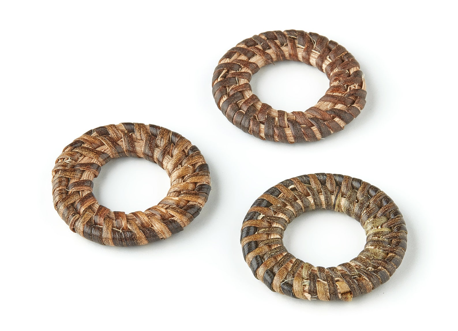 Handwoven Circle Rattan Charms Circle Rattan Earrings and - Etsy