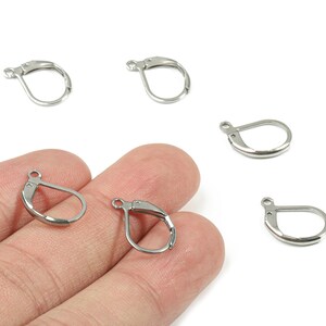 Stainless Steel Leverback Earring Clasp - 304 Stainless Steel Plain ...