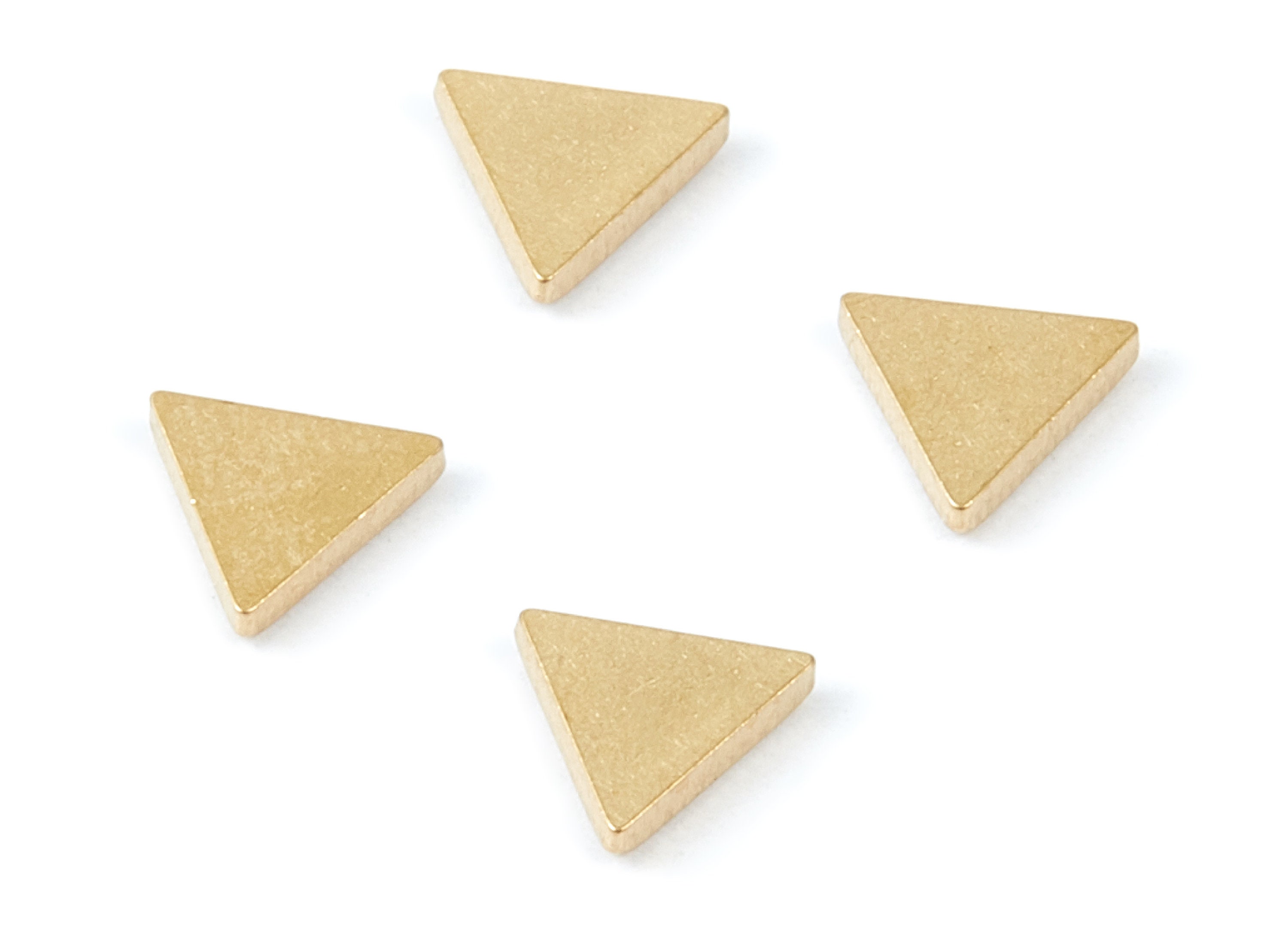 Brass Triangle Charms Raw Brass Triangle Pendant Earring | Etsy