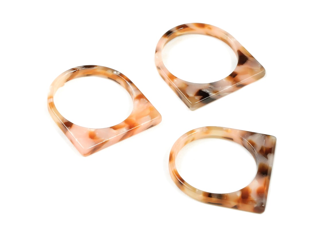 Acetate Round Charms Acetate Ring Acetate Round Pendant - Etsy