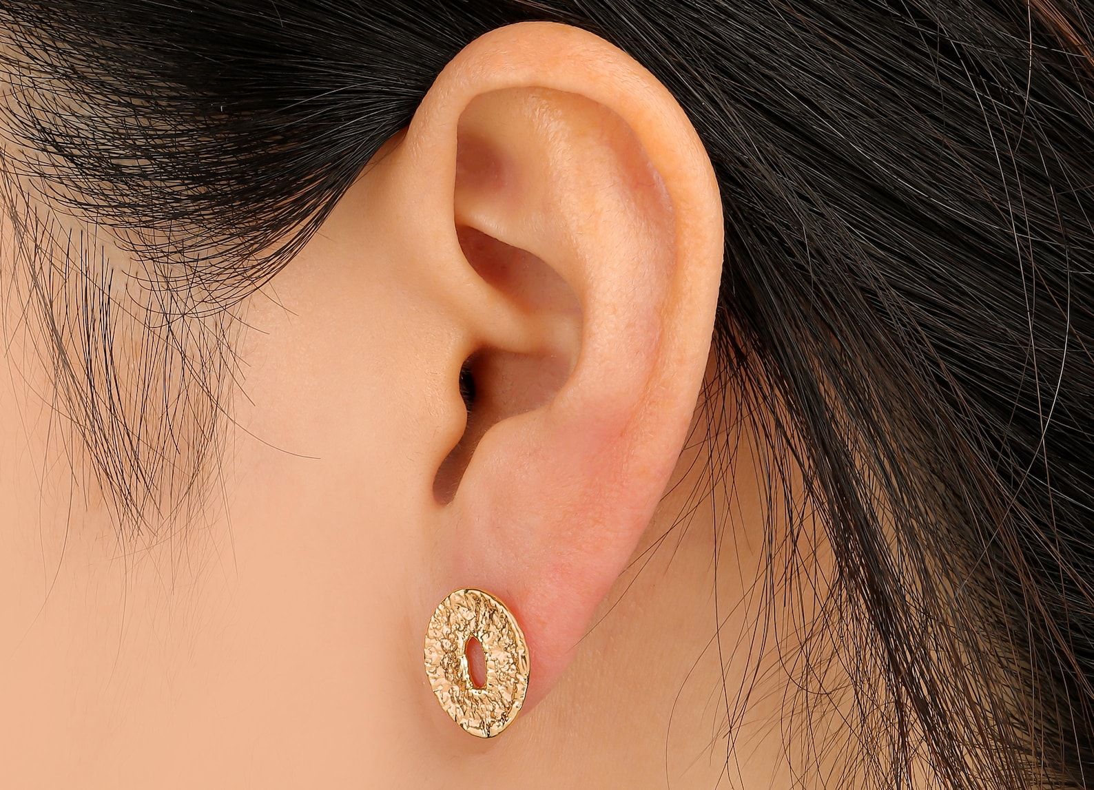 Brass Oval Earring Posts Brass Oval Earring Stud 18K Real - Etsy