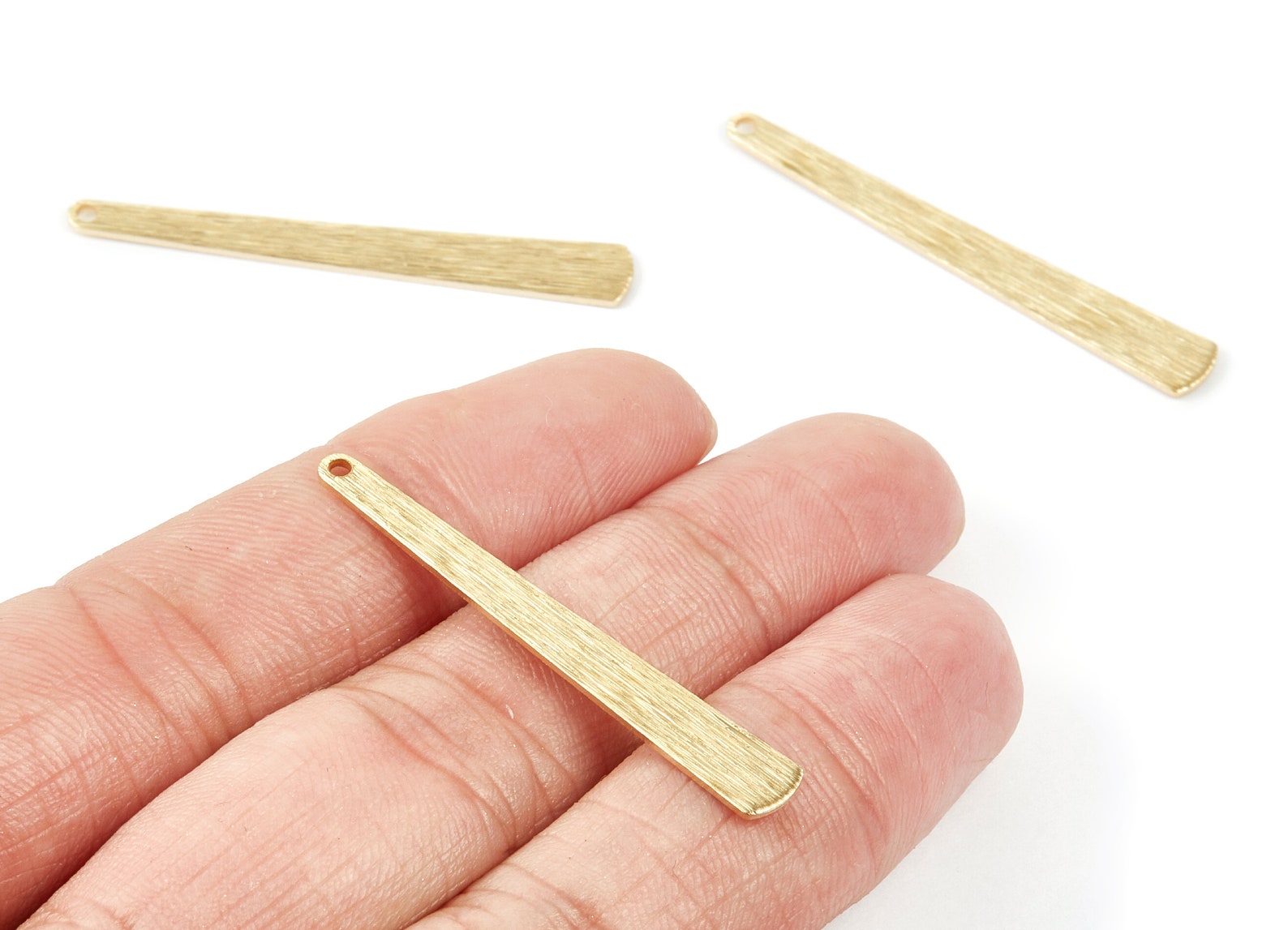 Brass Textured Long Strip Charms Textured Long Strip Raw - Etsy