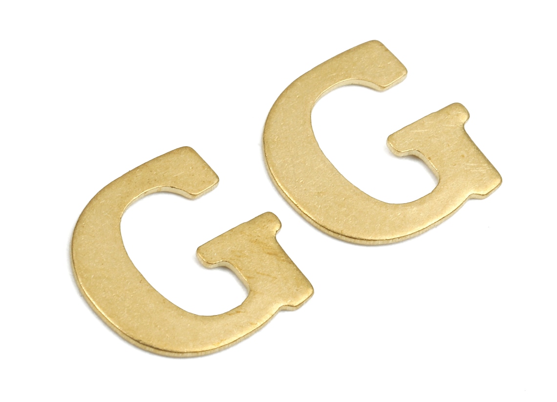 Brass G Blank Raw Brass Letter G Blank Brass Letter - Etsy