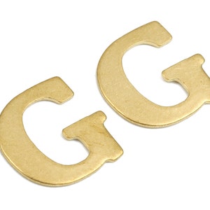 Brass G Blank - Raw Brass Letter G Blank - Brass Letter Wallart ...