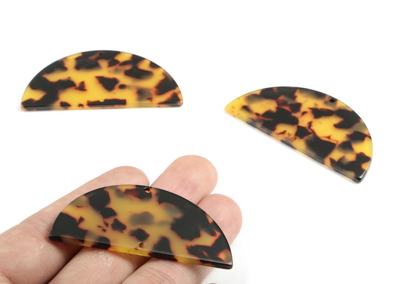 Acetate Semicircle Connectors - Half Moon Connector - Tortoise Shell ...