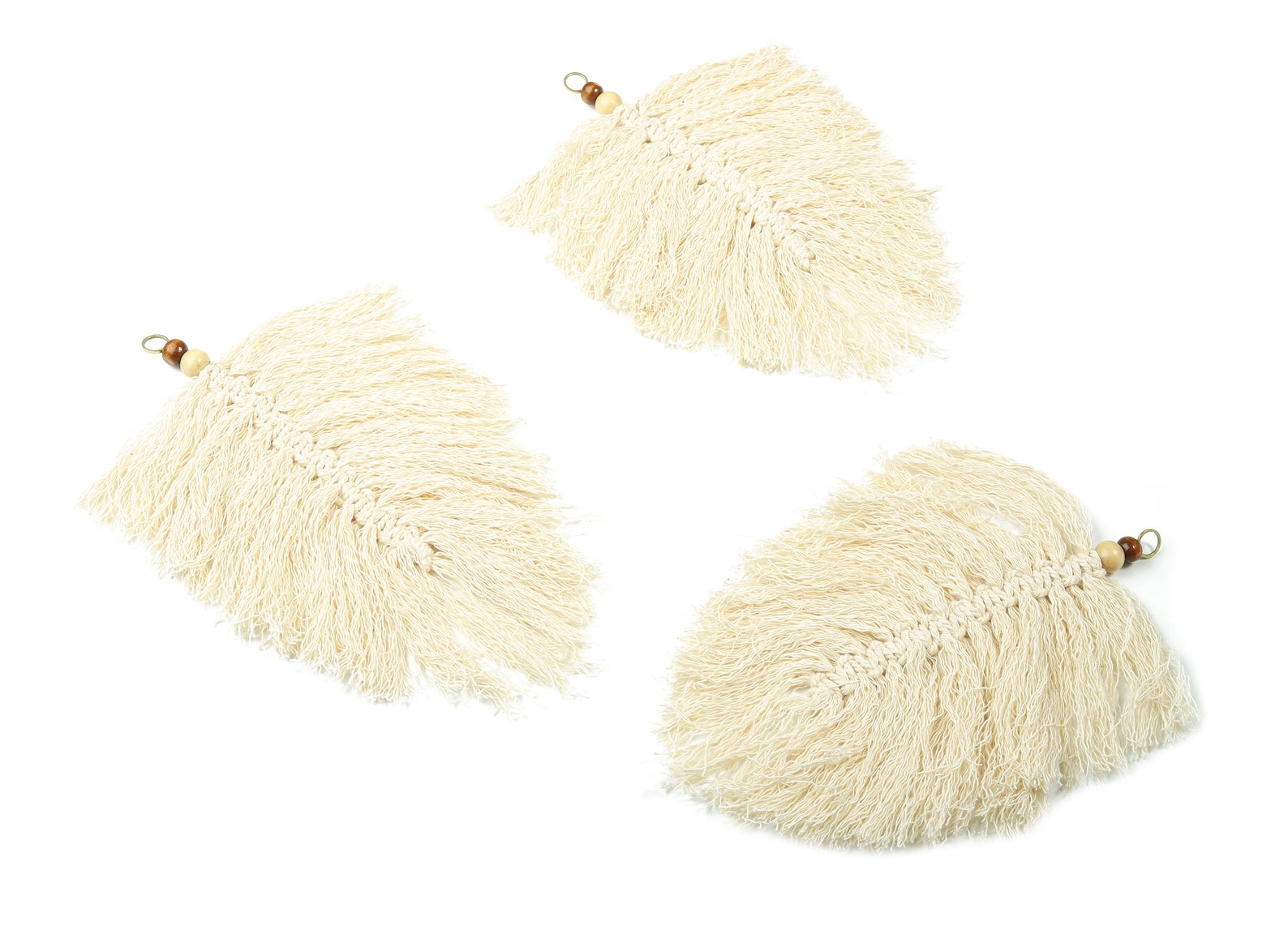 Big Macrame Feather Macrame Leaf Boho Wall Hanging Cotton - Etsy