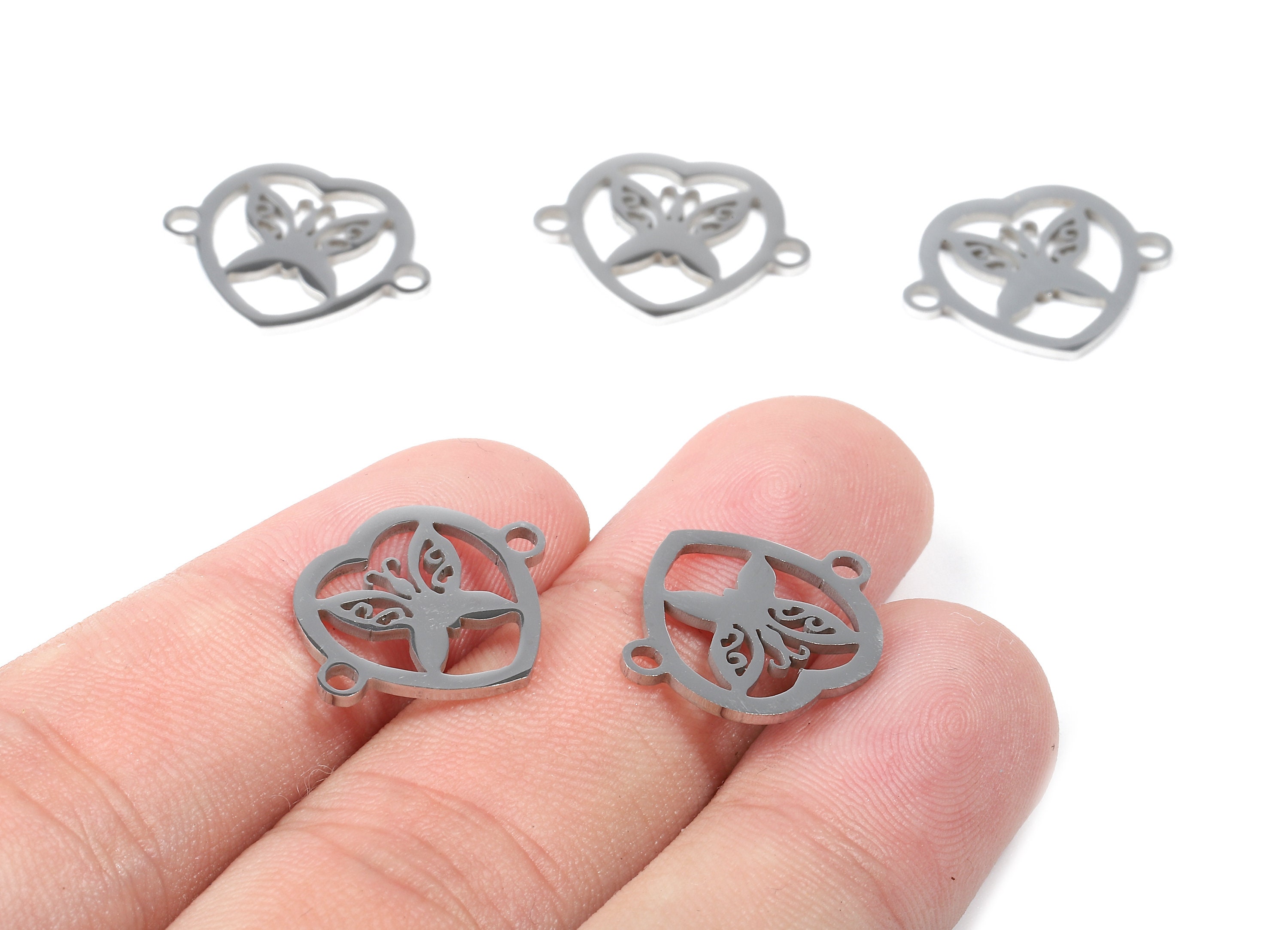 Stainless Steel Butterfly Connector Butterfly Earrings - Etsy