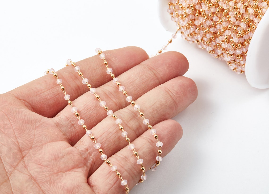 Bead Chain - Ball Satellite Soldered Chain - Brass Cable Chain - 18K ...