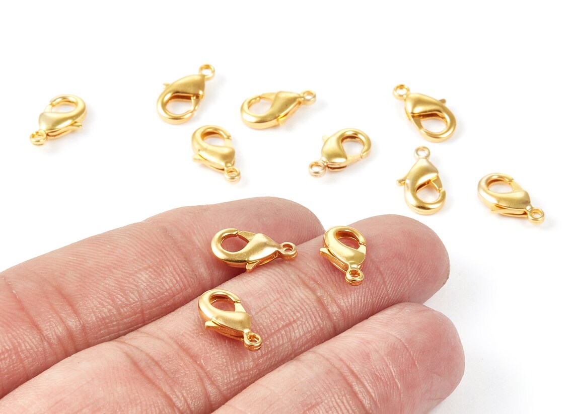 Brass Parrot Clasp - 902 Gold Tone Plated Brass Lobster Claw Clasps ...