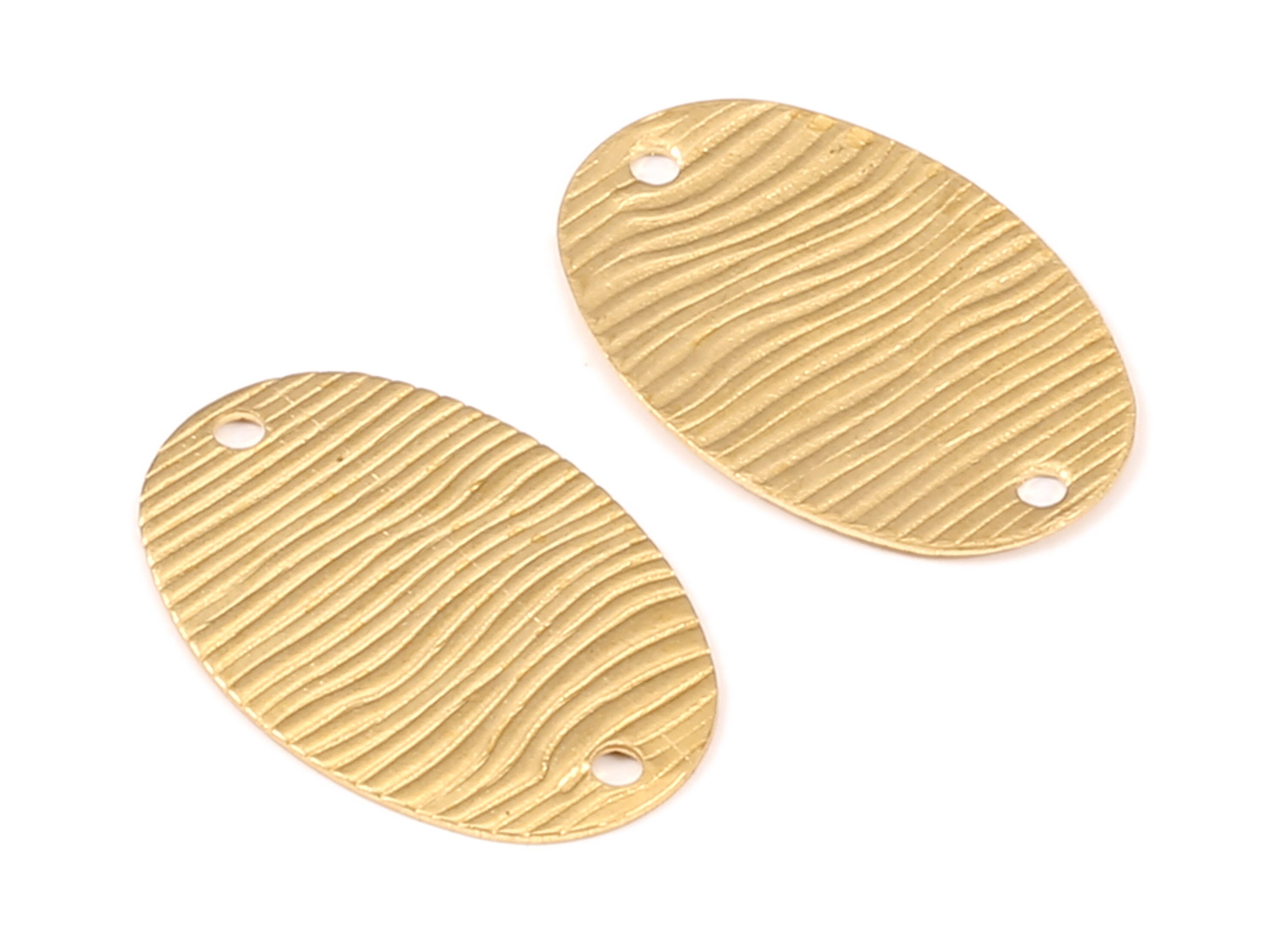 Brass Oval Connectors Raw Brass Oval Connectors Earring | Etsy