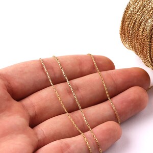 Rectangle Box Chain - Link Chain - Raw Brass Chain - Tiny Rectangle Box ...