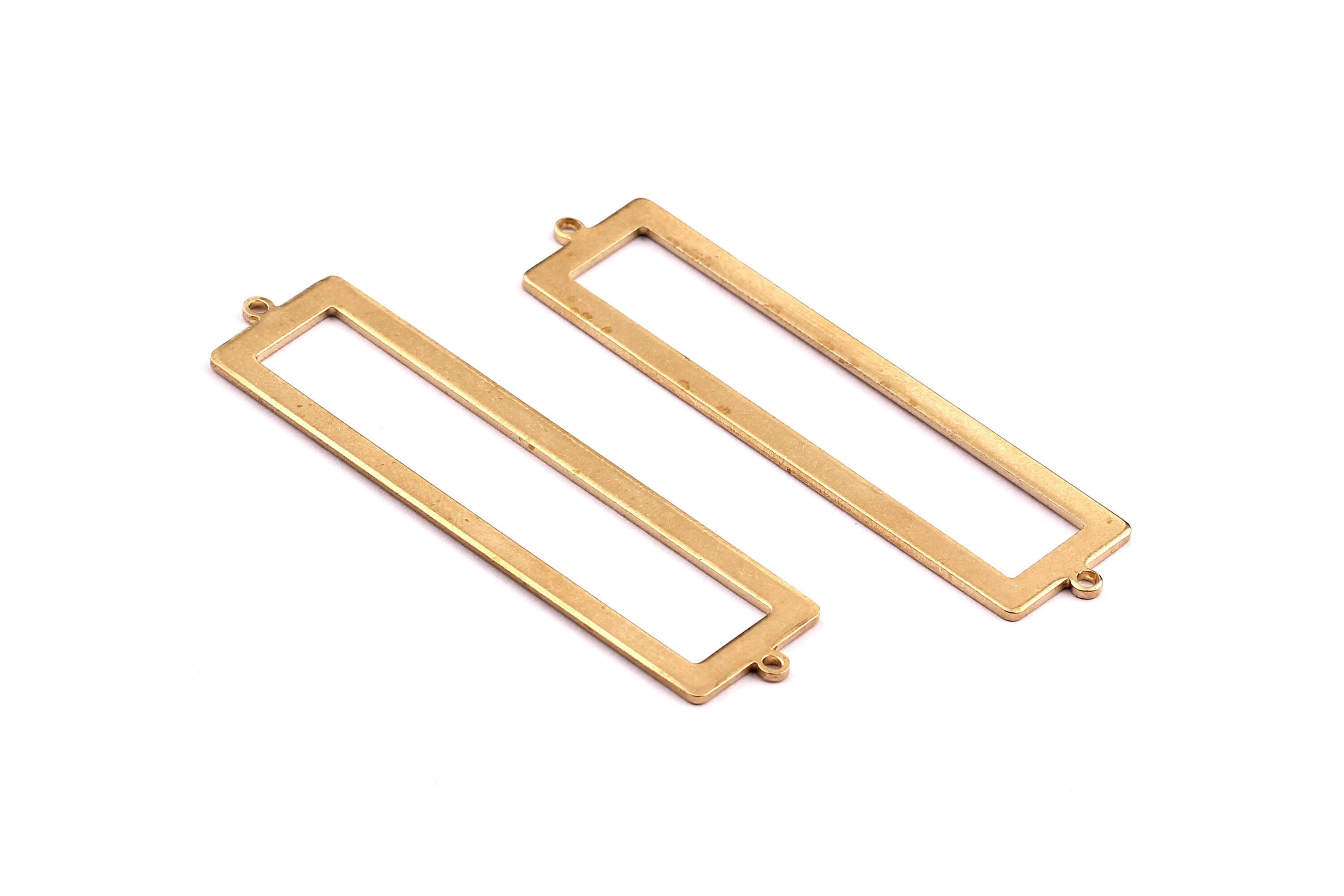 Raw Brass Connector Rectangle Shaped Brass Connector - Etsy