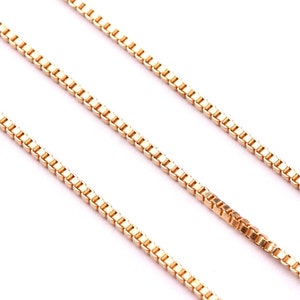 Cube Box Chain - Link Square Chain - Raw Brass Chain - Tiny Cube Box ...