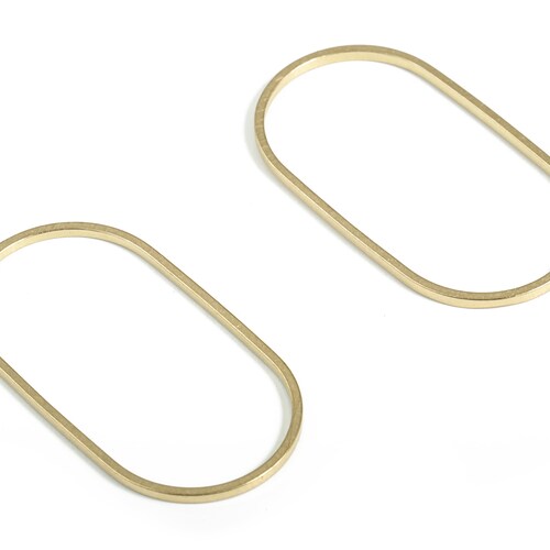 Oval Link Connector Brass Closed Rink Link Oval Charm Link - Etsy