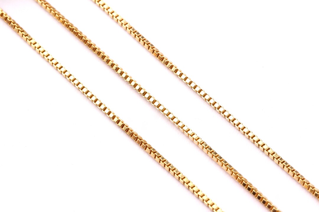 Cube Box Chain Link Square Chain Raw Brass Chain Tiny Cube Box Chain 0. ...