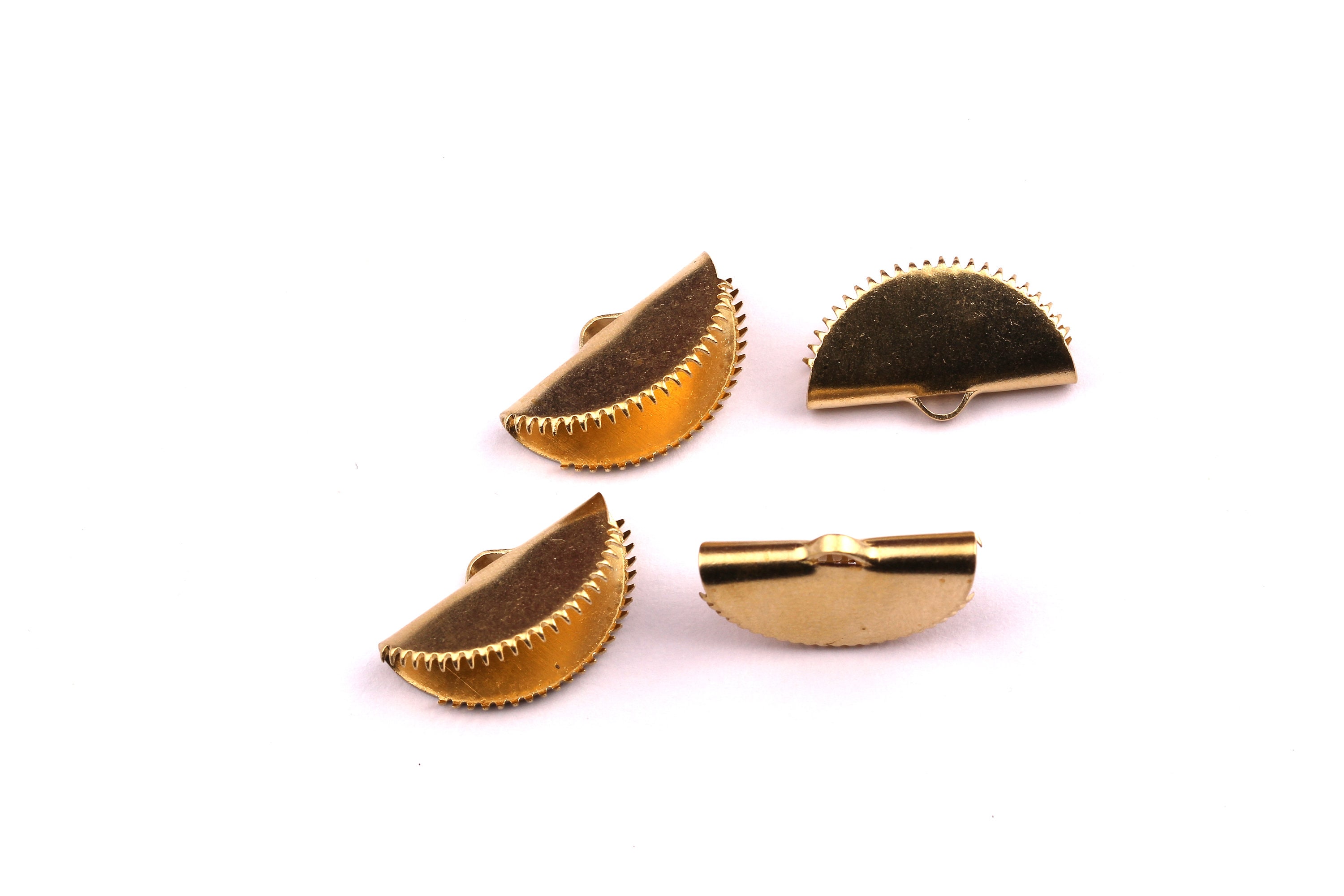 Brass Ribbon Crimps Raw Brass Ribbon Crimps End Jewellery - Etsy