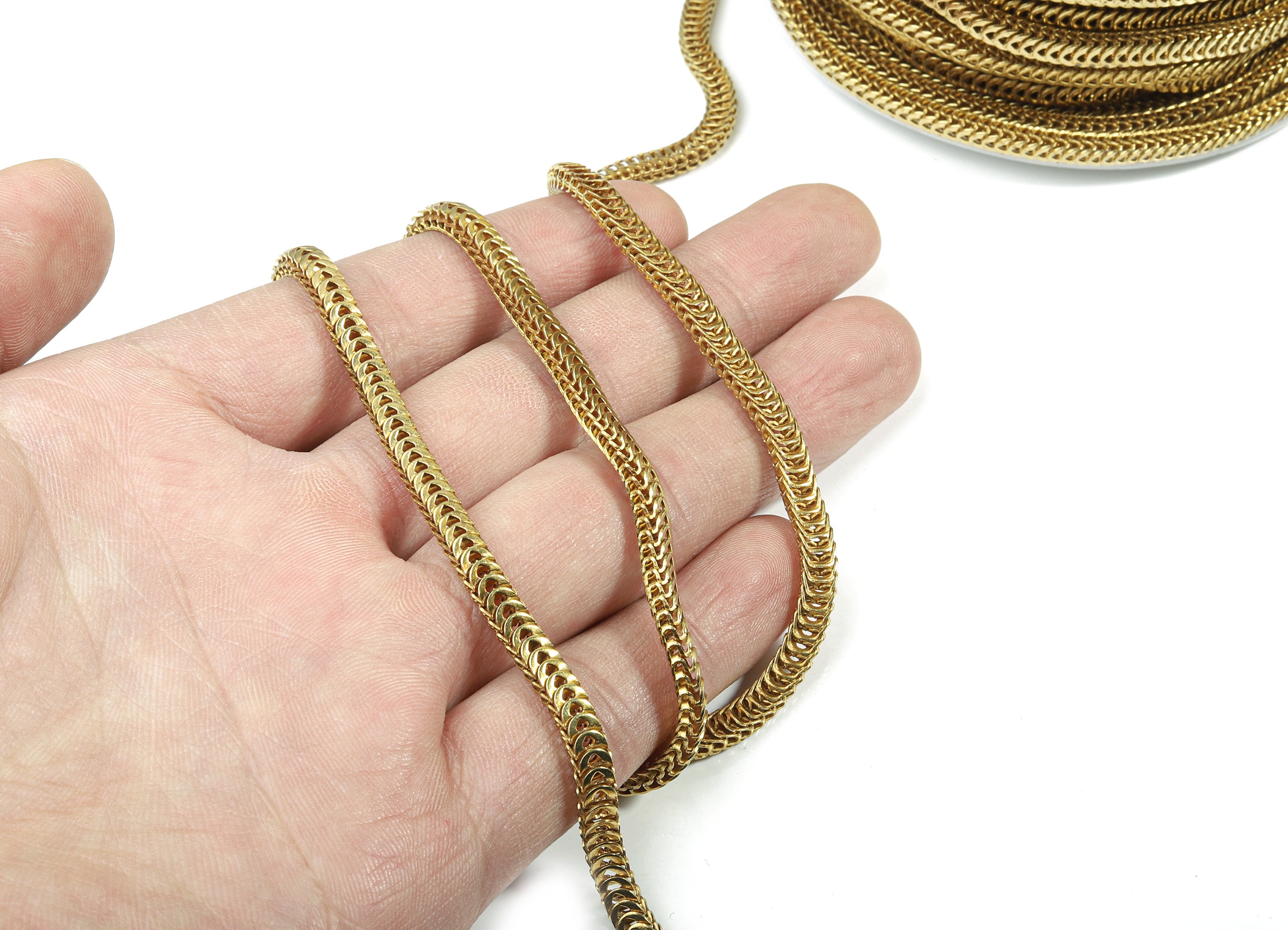 4.5 Brass Scale Chain Raw Brass Lamellar Heart Chain - Etsy