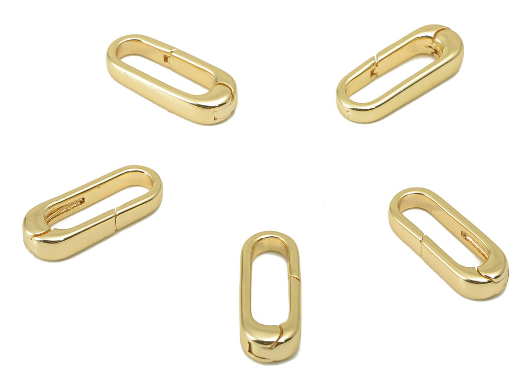 Brass Ellipse Clasp - Brass Gold Hoop Clasp - Brass Hoop Clasp - Oval ...