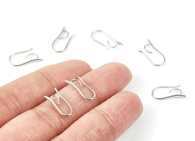 Brass Earring Wires Brass Earring Hooks 18K White Gold - Etsy