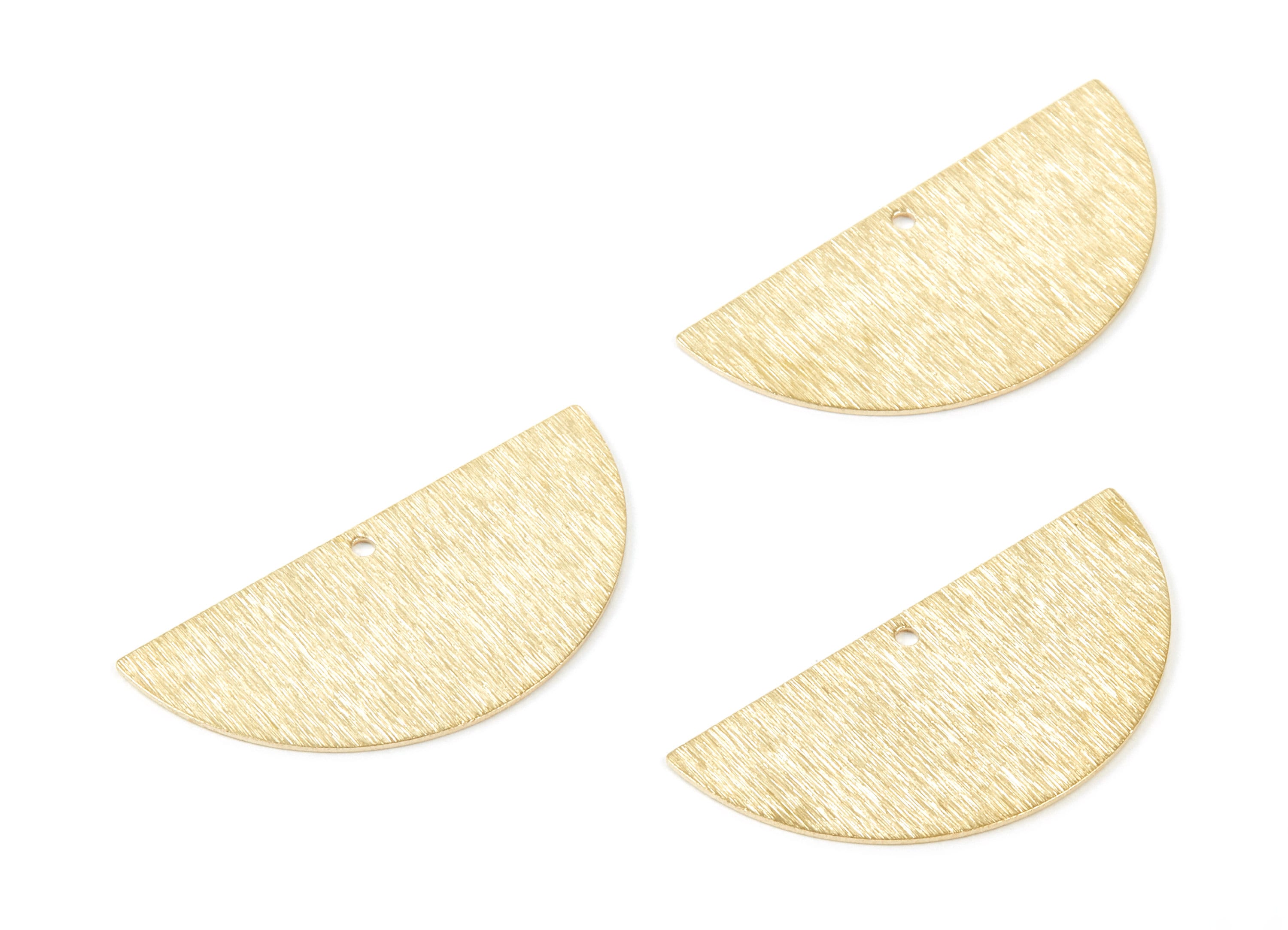 Brass Half Moon Textured Charms Half Moon Raw Brass Pendants - Etsy