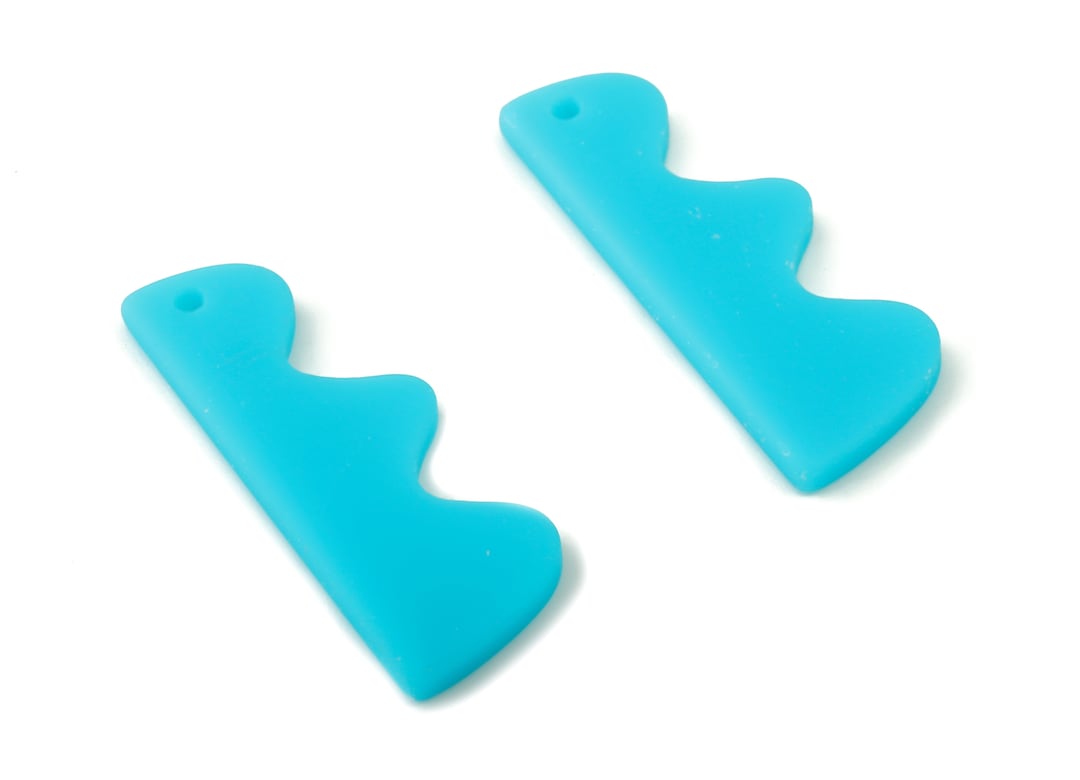 Acrylic Hills Earring Charms - Blue Hills Pendant - Earring Findings ...