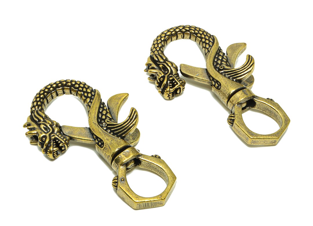 Brass Claw Clasps - Raw Brass Dragon Clasps - Dragon Clasp Figure ...